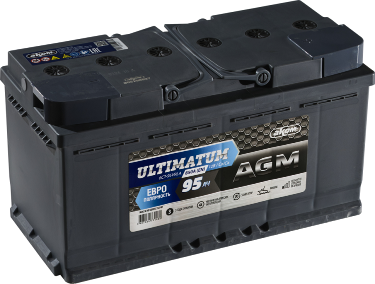 АКОМ AGM 95 Евро серия аккумуляторов с гарантией - купить по низкой ...
